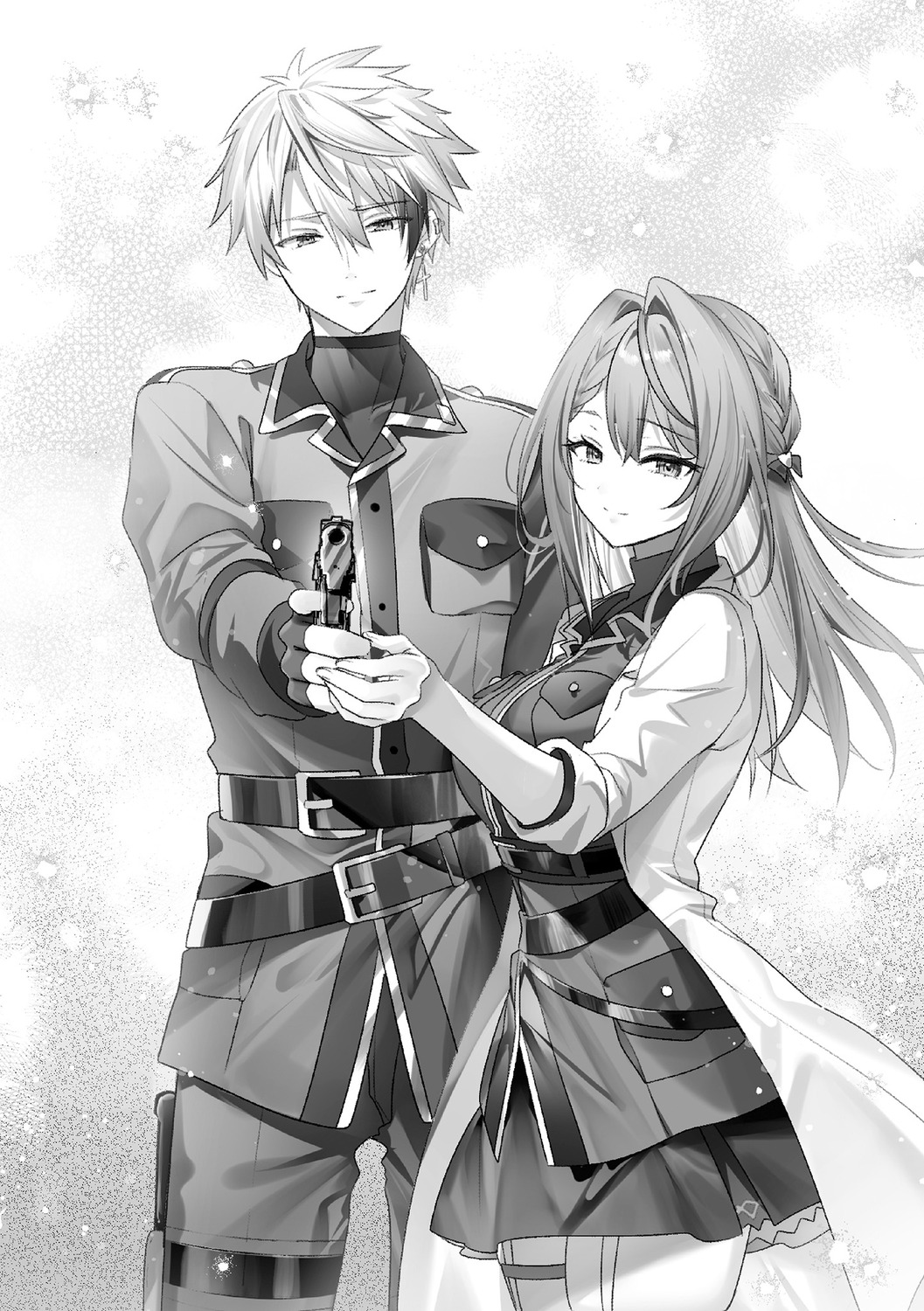 Riichu Yuusha Shoukougun Shinohara Kaguya Garter Gun Monochrome Uniform 1076534 Yandere